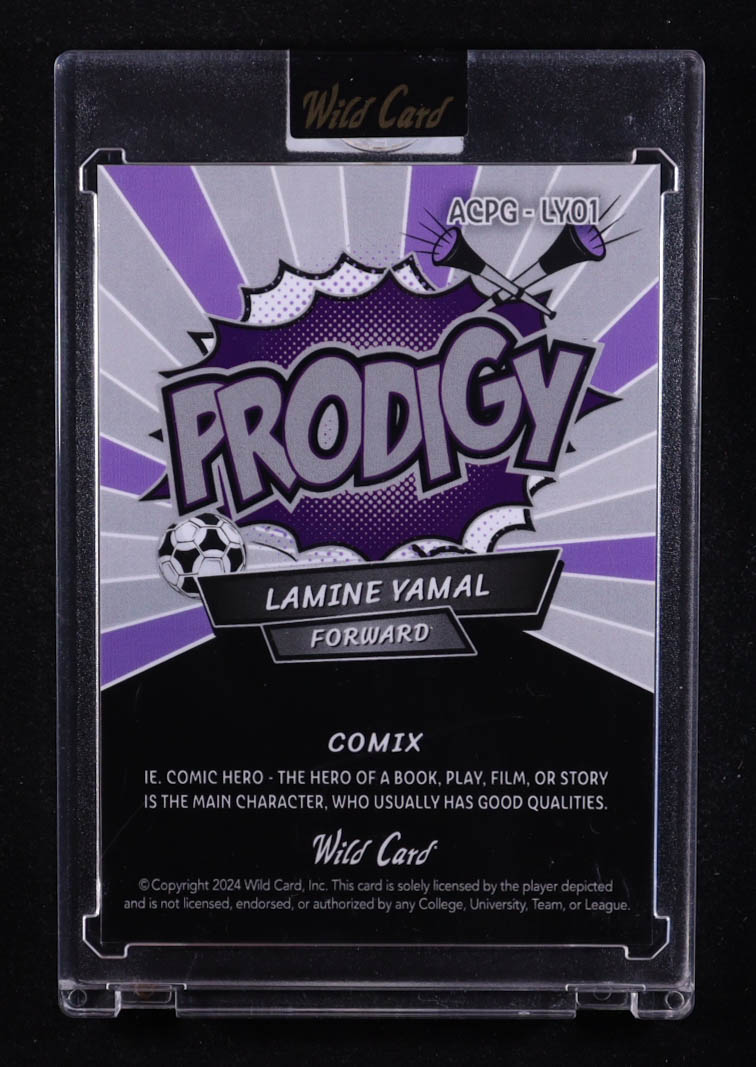 Lamine Yamal 2024 Wild Card Comix Platinum Prodigy Lava Purple and Grey ...