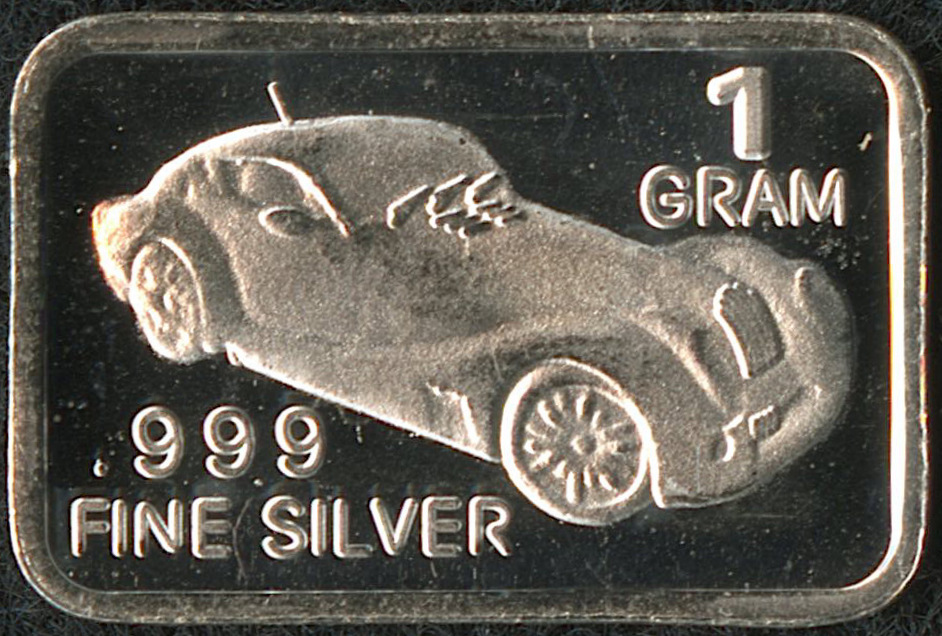 1 Gram .999 Silver Vintage Car Bullion Bar | Pristine Auction