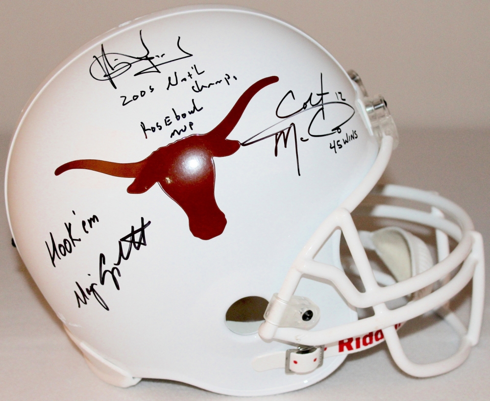 Colt McCoy, Major Applewhite & Vince Young Signed Texas Full-Size ...