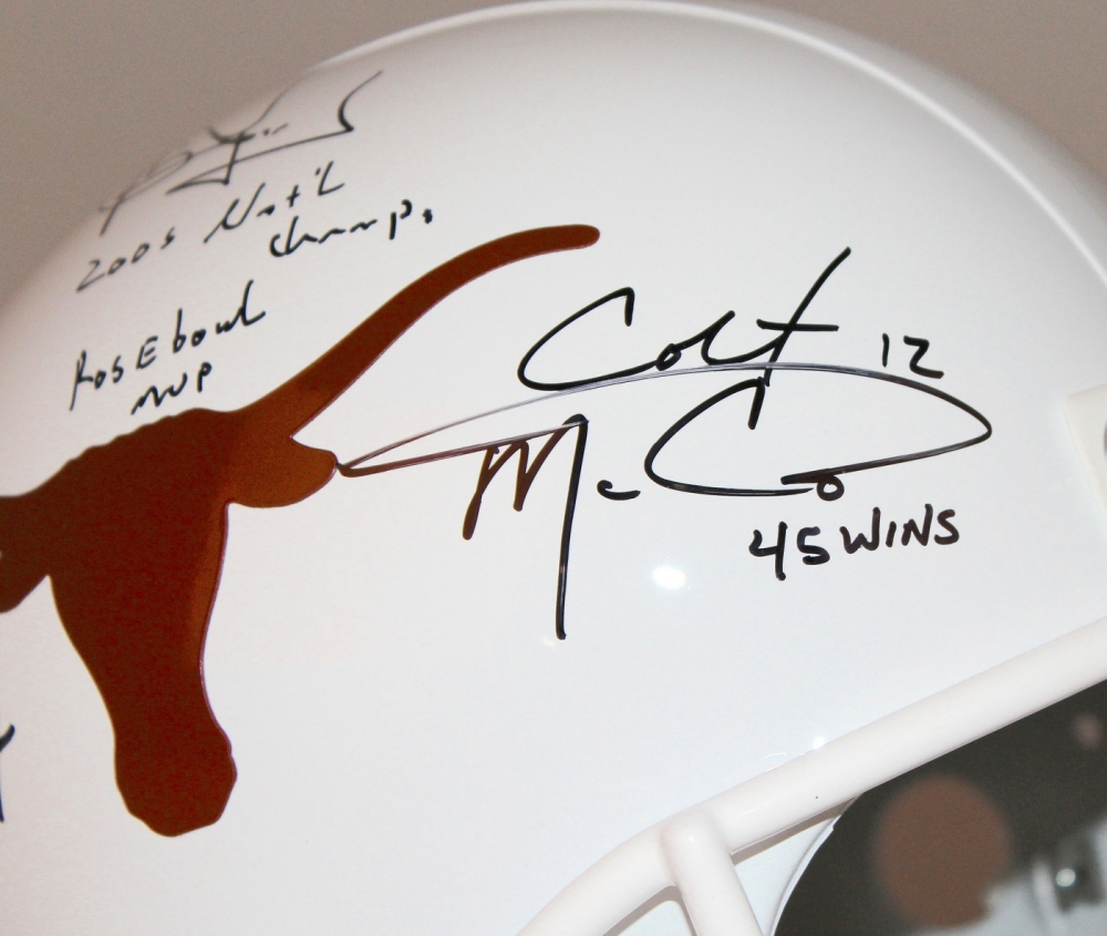 Colt McCoy, Major Applewhite & Vince Young Signed Texas Full-Size ...