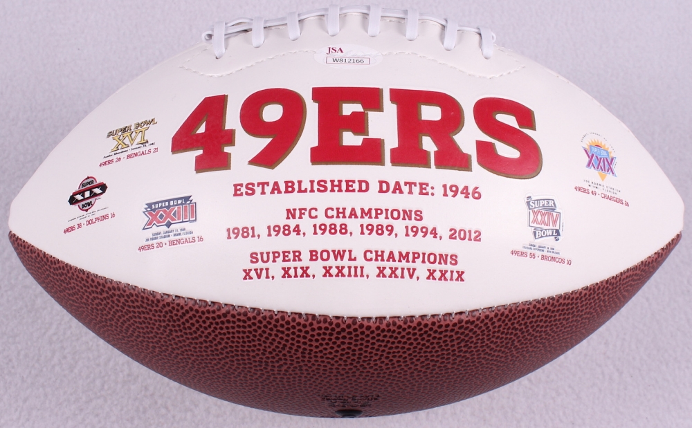 Anquan Boldin Signed 49ers Logo Football (JSA COA) | Pristine Auction