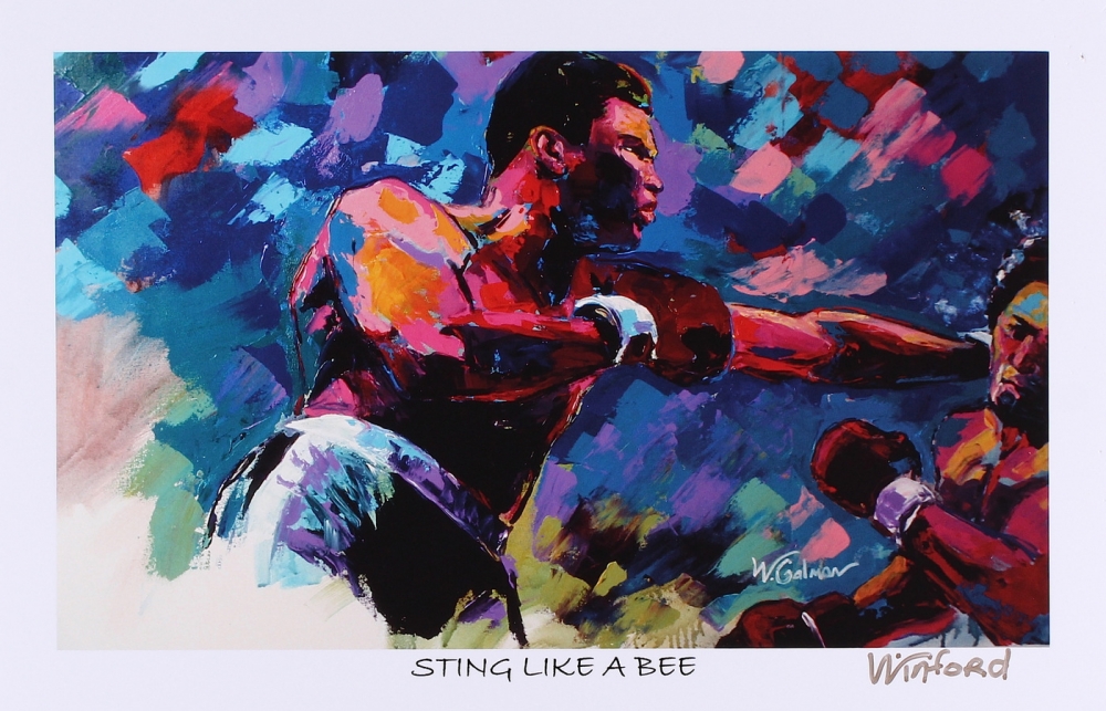 Muhammad Ali "Sting Like A Bee" Limited Edition 11x17 Lithograph by ...