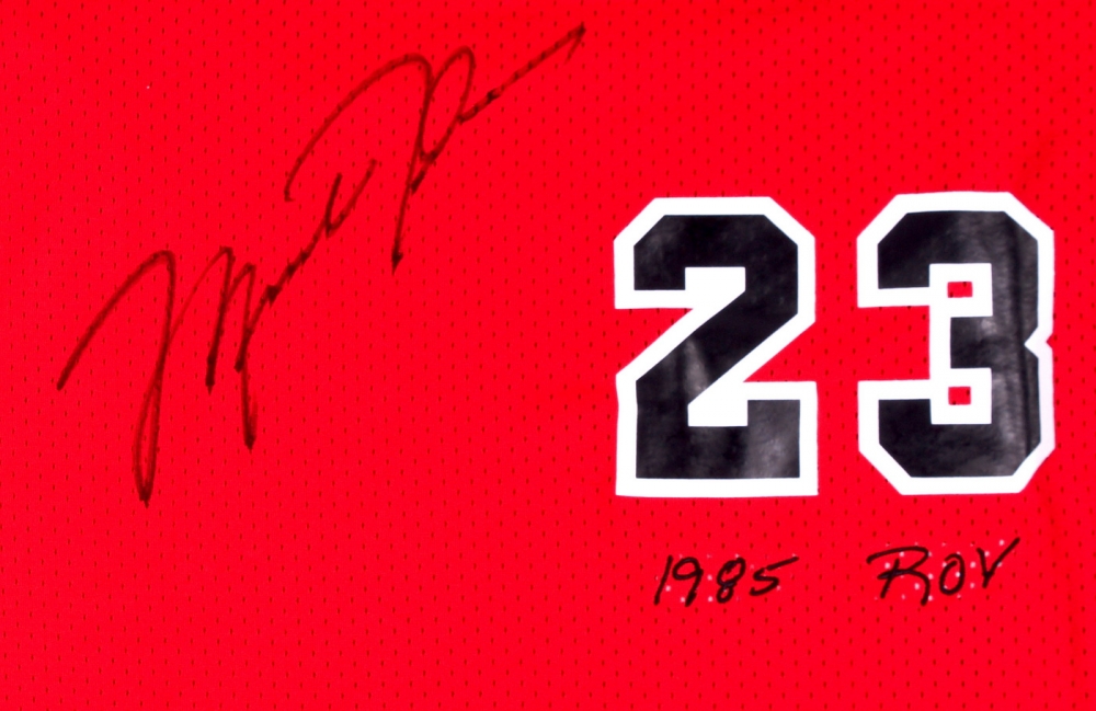Michael Jordan Signed Authentic Mitchell & Ness 1984-85 Bulls Rookie Jersey with ROY Patch ...