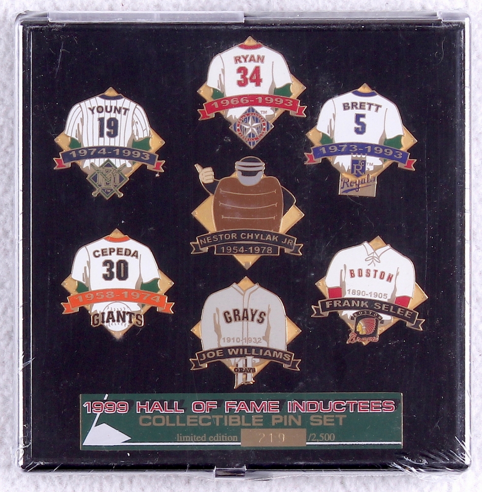1999 Hall of Fame Inductees LE Commemorative Pin Set with Original ...