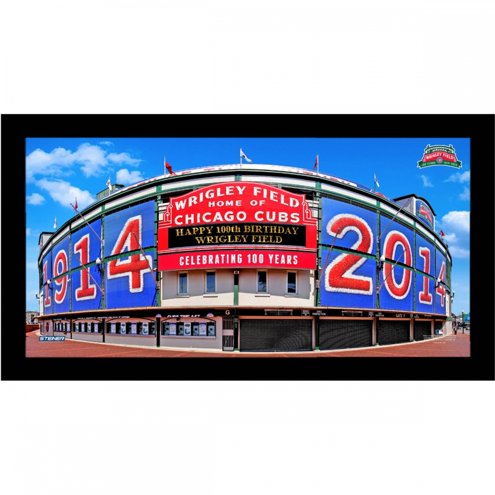 Chicago Cubs "Outside Wrigley Field 100 Year Anniversary" 10x20 Custom ...