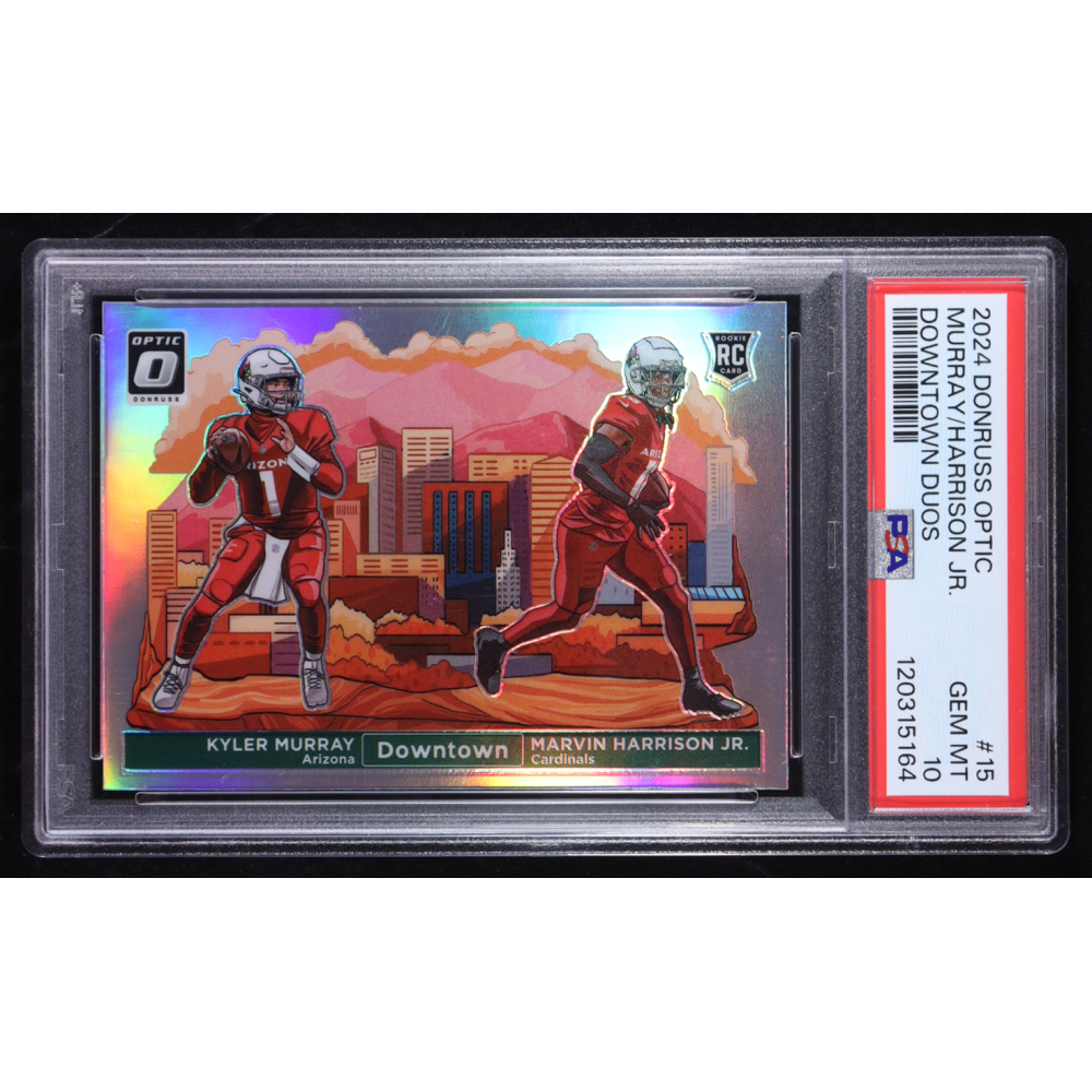Kyler Murray / Marvin Harrison Jr. RC 2024 Donruss Optic Downtown Duos ...
