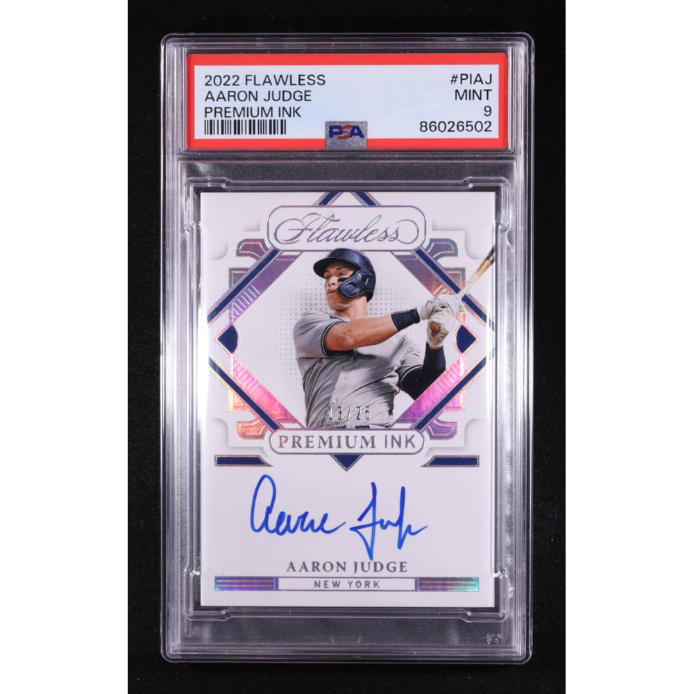 Aaron Judge 2022 Panini Flawless Premium Ink #PI-AJ #13/25 (PSA 9 ...