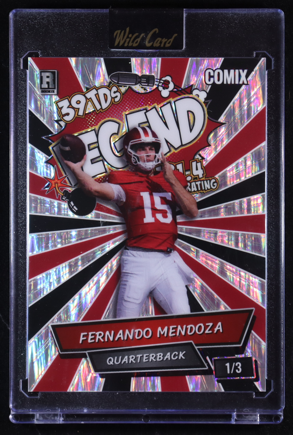 Fernando Mendoza 2025 Wild Card Comix Legend Shock #FM07 #1/3 RC ...
