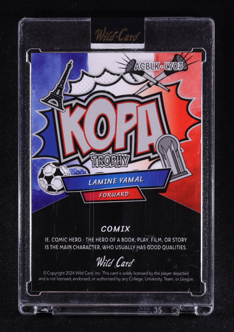 Lamine Yamal 2025 Wild Card Black Label Kopa Shock #ACBLKLY03 #1/1 RC ...