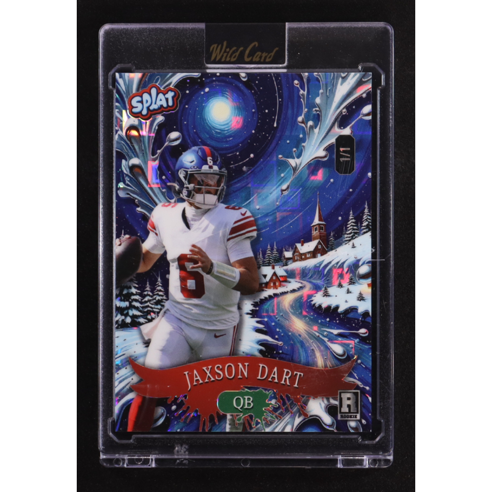 Jaxson Dart 2025 Wild Card Splat Blue Square Foil #SCFSNe1-JD #1/1 RC ...