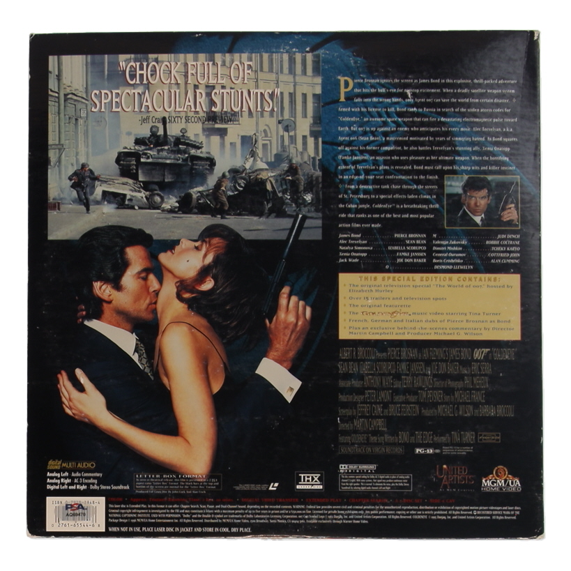 Pierce Brosnan Signed "GoldenEye" Laserdisc Album Cover With Hand-Drawn ...