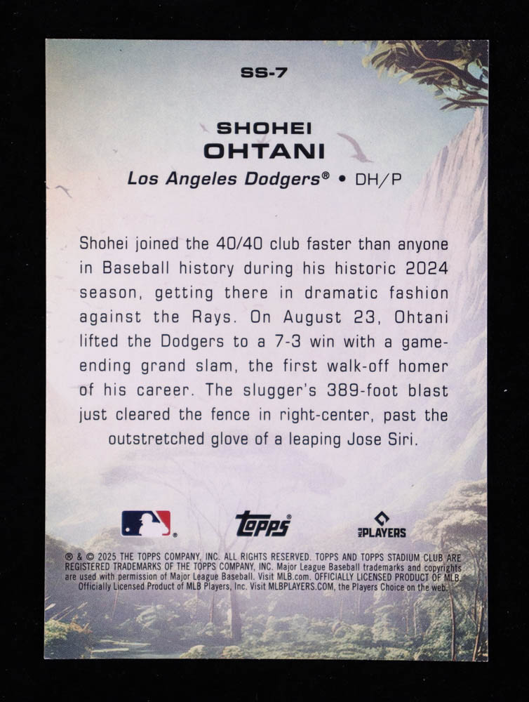 Shohei Ohtani 2025 Stadium Club Savage Sluggers #SS7 | Pristine Auction