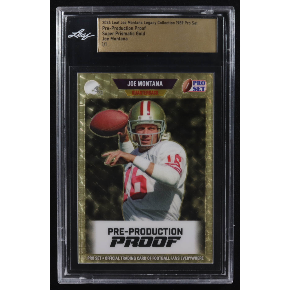 Joe Montana 2024 Leaf Legacy Collection '89 Pro Set Super Prismatic ...