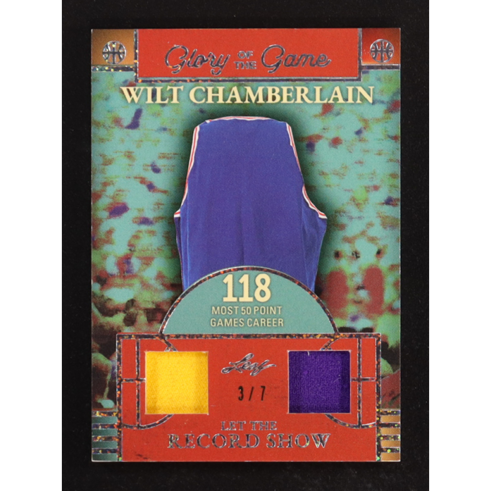 Wilt Chamberlain 2025 Leaf Glory of the Game Let the Record Show Silver ...