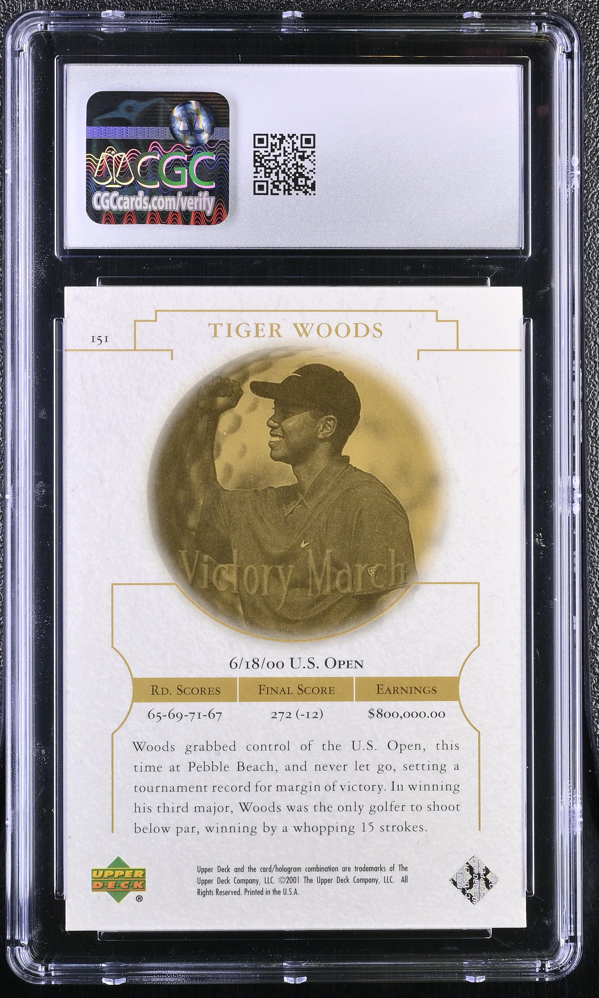 Tiger Woods 2001 Upper Deck #151 (CGC 8) | Pristine Auction