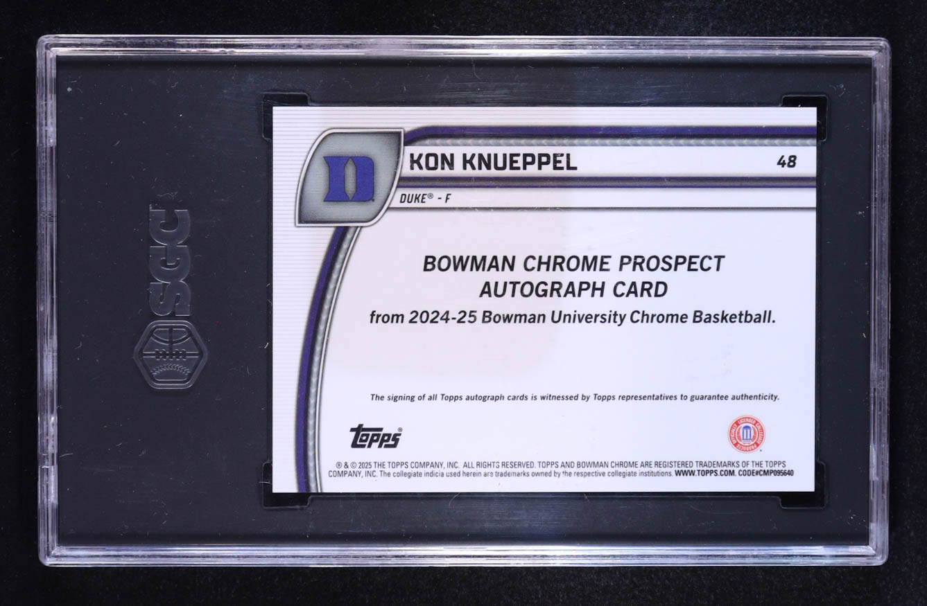 Kon Knueppel 2024-25 Bowman Chrome University Prospect Autographs Red ...