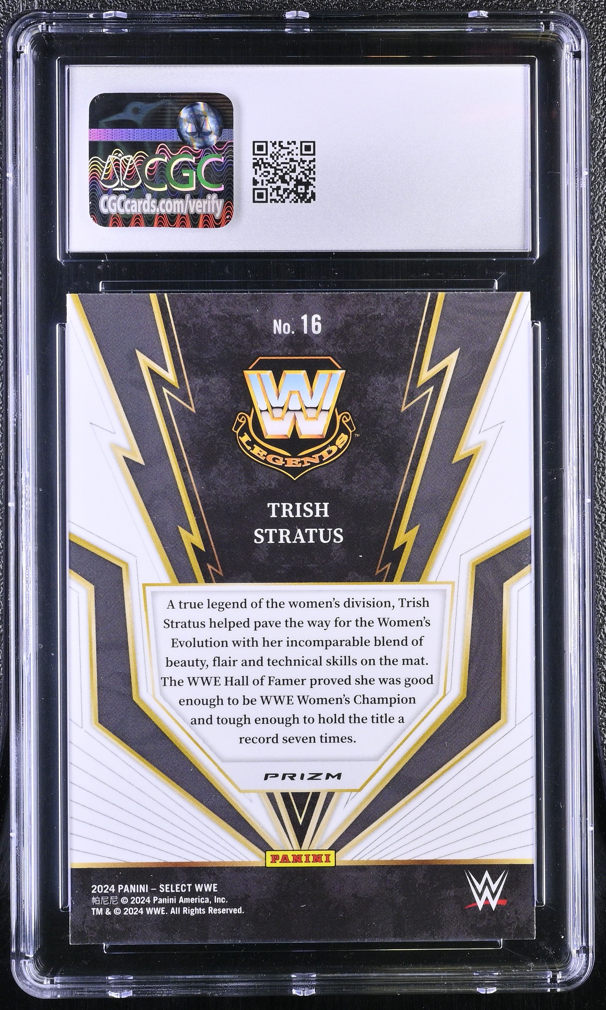 Trish Stratus 2024 Panini Select WWE Turbo Charged #16 (CGC 9 ...