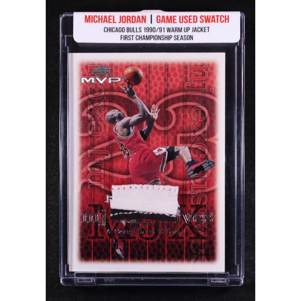 Michael Jordan 1999-00 Upper Deck MVP #197 with 1990-91 Warm Up Jacket ...
