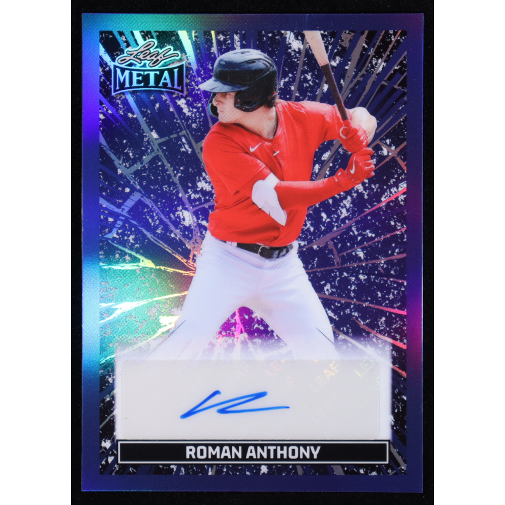 Roman Anthony 2026 Leaf Metal Prismatic Blue #MARA1 #35/45 RC ...