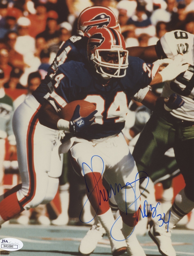 Thurman Thomas Signed Bills 8x10 Photo (JSA COA) | Pristine Auction