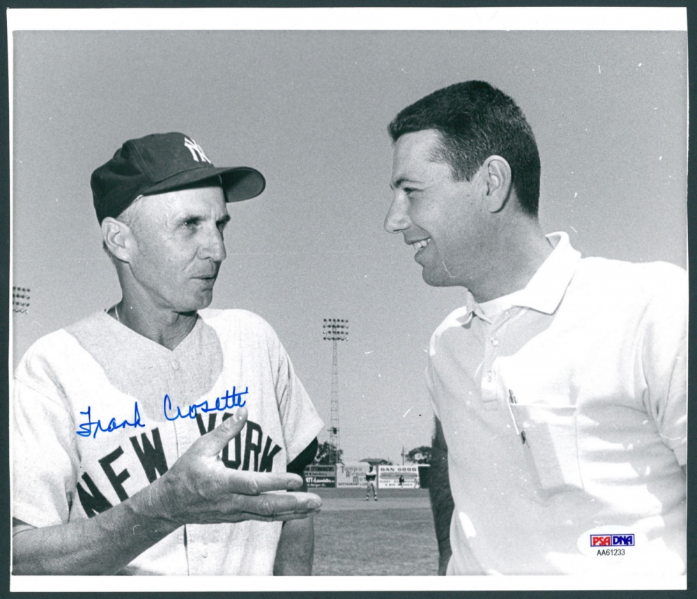 Frankie Crosetti Signed Yankees 8x10 Photo (PSA COA) | Pristine Auction