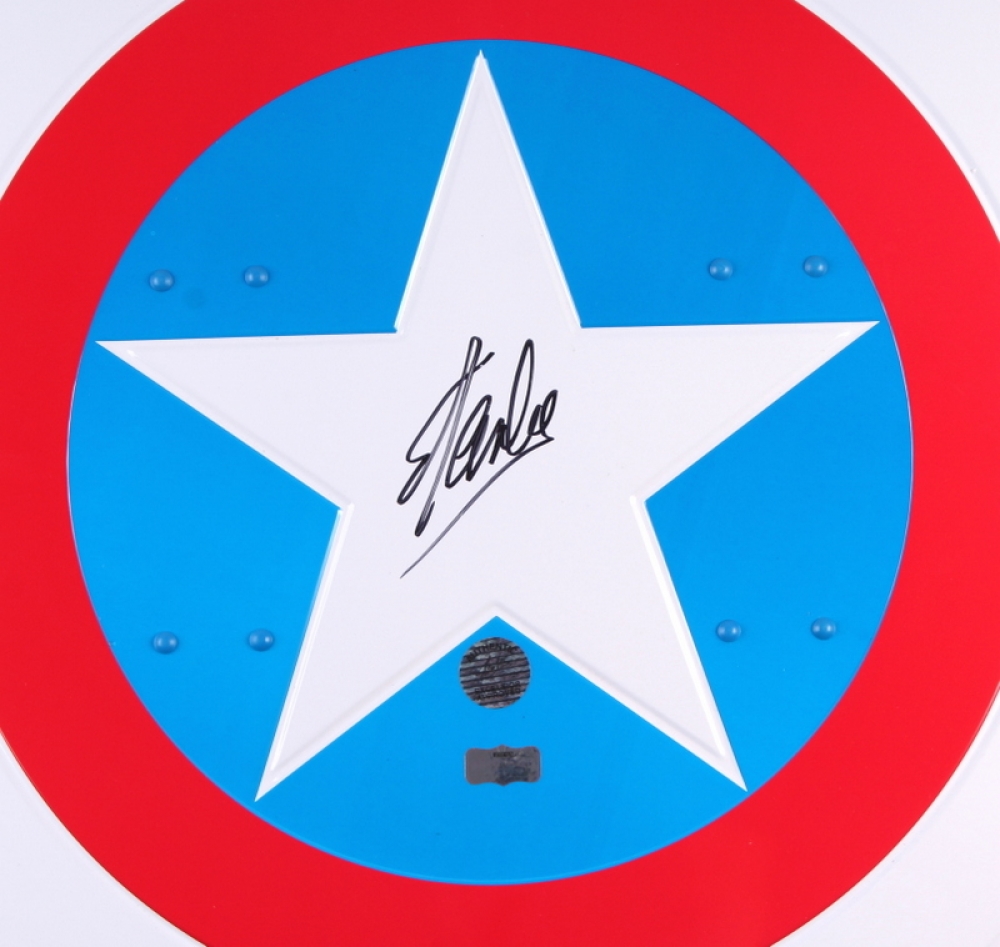 Stan Lee Signed "Captain America" Marvel Authentic Full-Size Metal ...