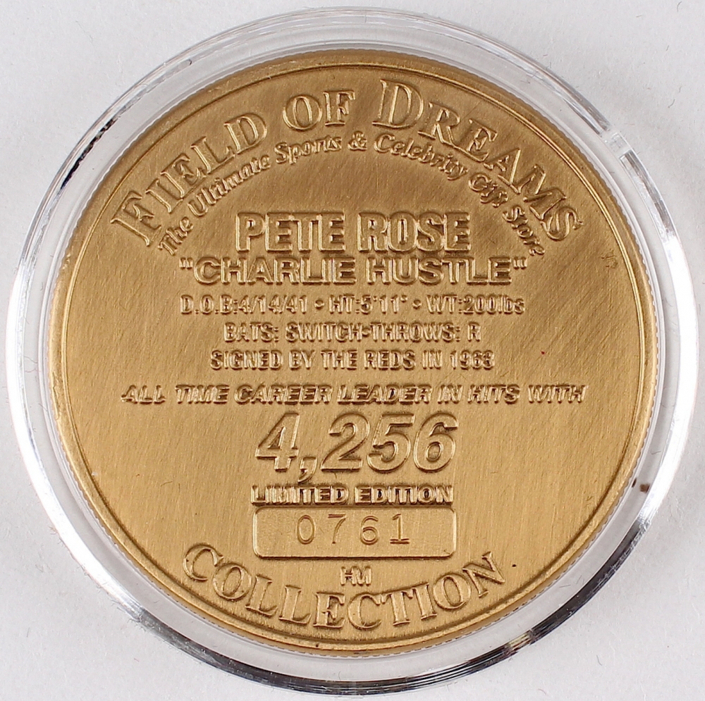 Pete Rose Limited Edition Reds Solid Bronze Coin from The Highland Mint ...