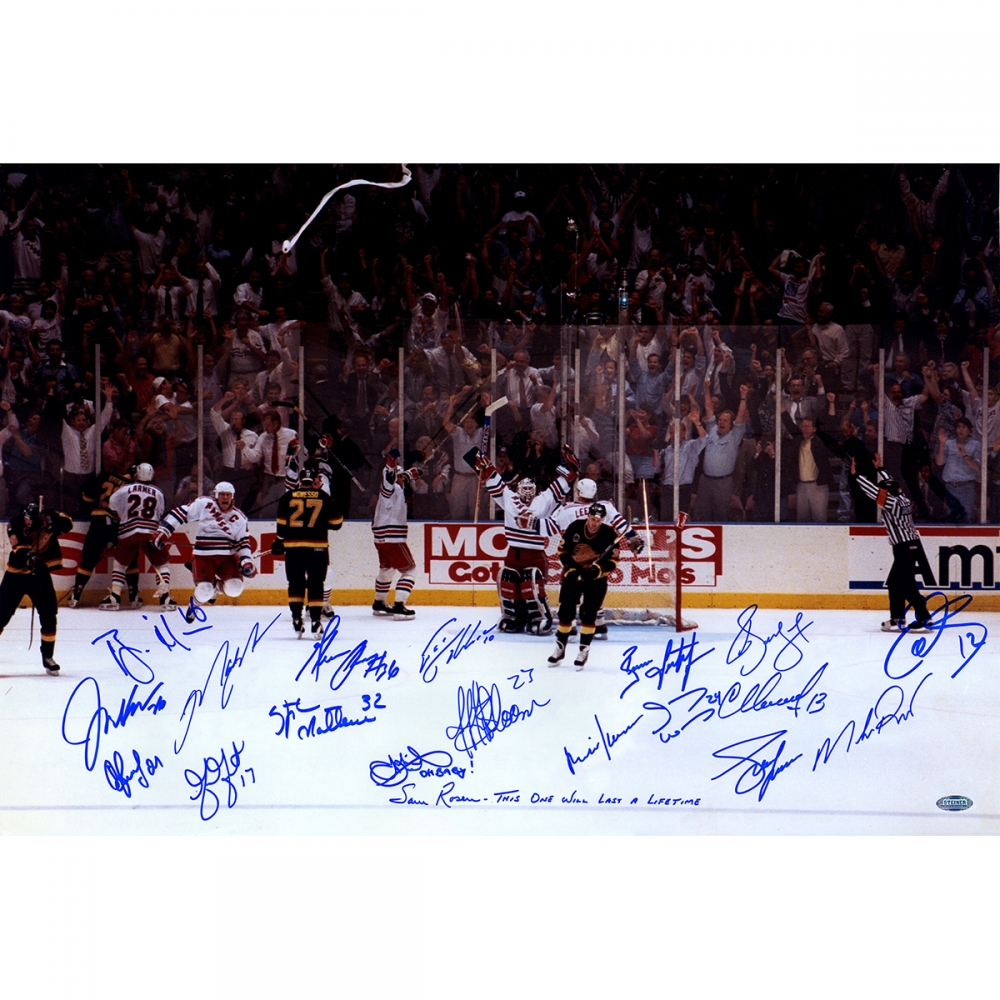1994 Rangers "Victory on Ice" 16x24 Photo Team-Signed by (19) with Mark Messier, Brian Leetch ...