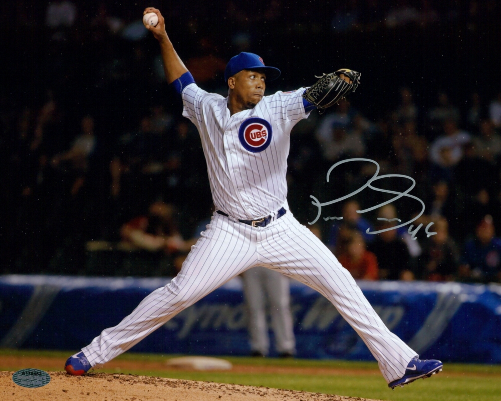 Pedro Strop Signed Cubs 8x10 Photo (Schwartz COA) | Pristine Auction