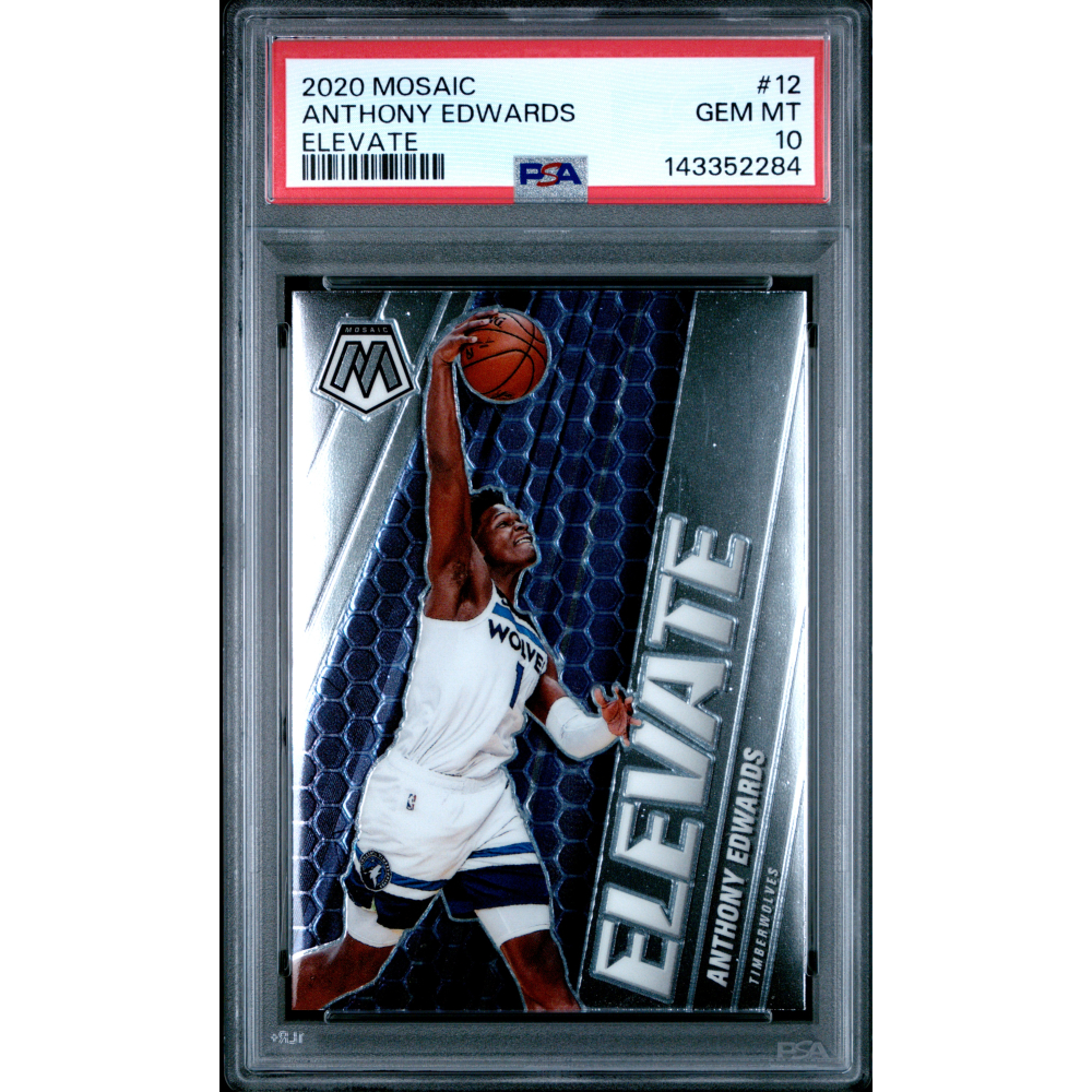 Anthony Edwards 2020 Panini Mosaic Elevate #12 RC (PSA 10) | Pristine ...