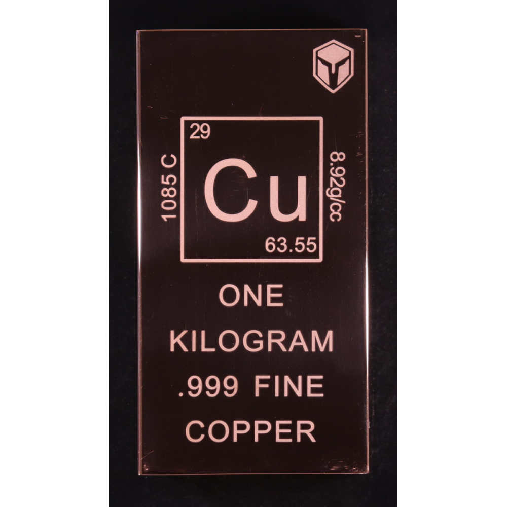 2012 One Kilo .999 Fine Copper Bullion Bar | Pristine Auction