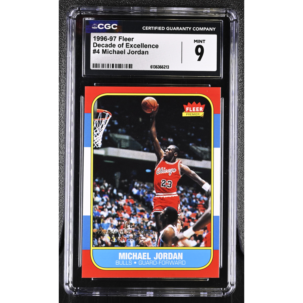 Michael Jordan 1996-97 Fleer Decade Of Excellence #4 (CGC 9) | Pristine ...