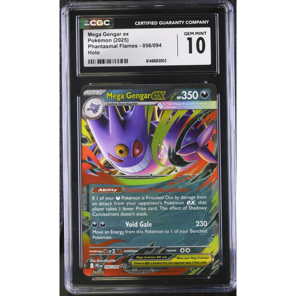 Mega Gengar ex 2025 Pokemon TCG Mega Evolution Phantasmal Flames #056 ...