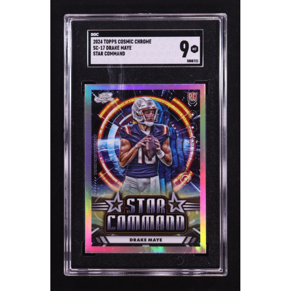 Drake Maye 2024 Topps Cosmic Chrome Star Command #SC17 RC (SGC 9 ...