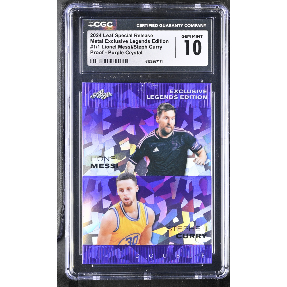 Lionel Messi / Steph Curry 2024 Leaf Special Release Metal Exclusive ...