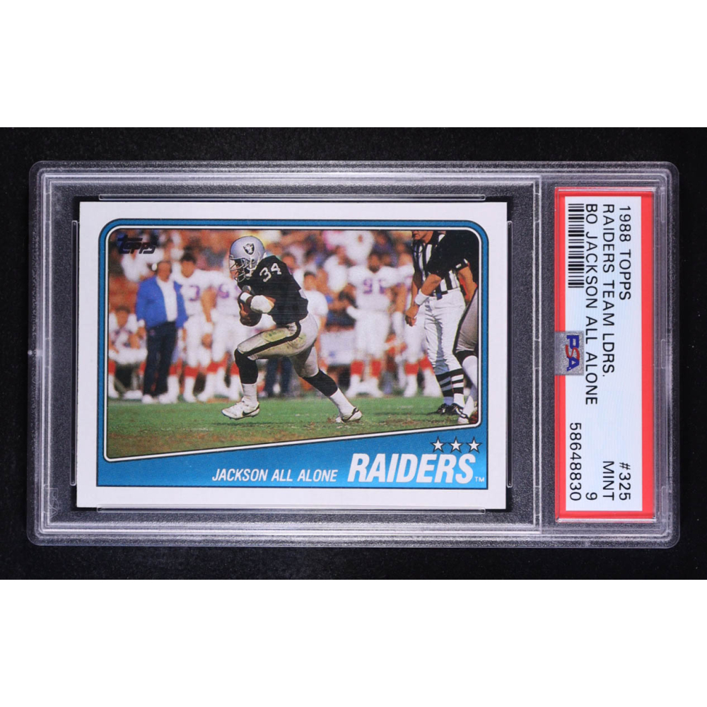 Bo Jackson 1988 Topps Team Leaders/Jackson All Alone #325 RC (PSA 9 ...