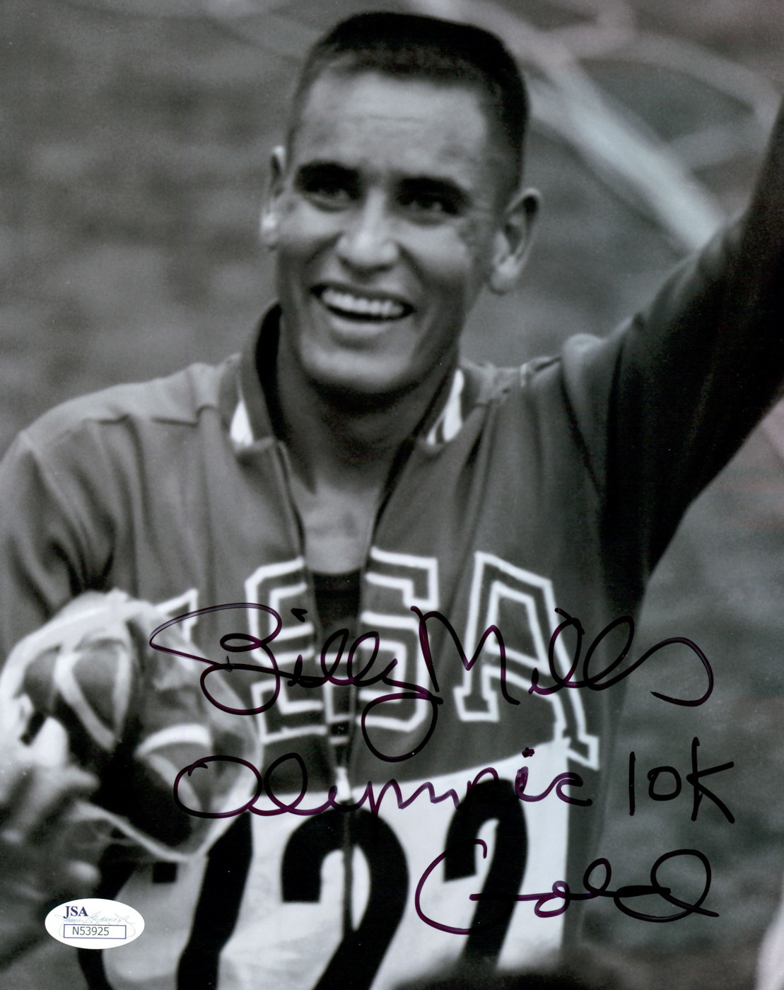 Billy Mills Signed Team USA 8x10 Photos Inscribed "Olympic 10K Gold ...