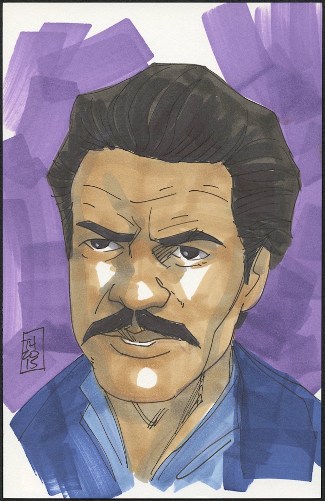 Lando Calrissian "Star Wars" 1/1 ORIGINAL 5.5" x 8.5" Color Drawing on ...
