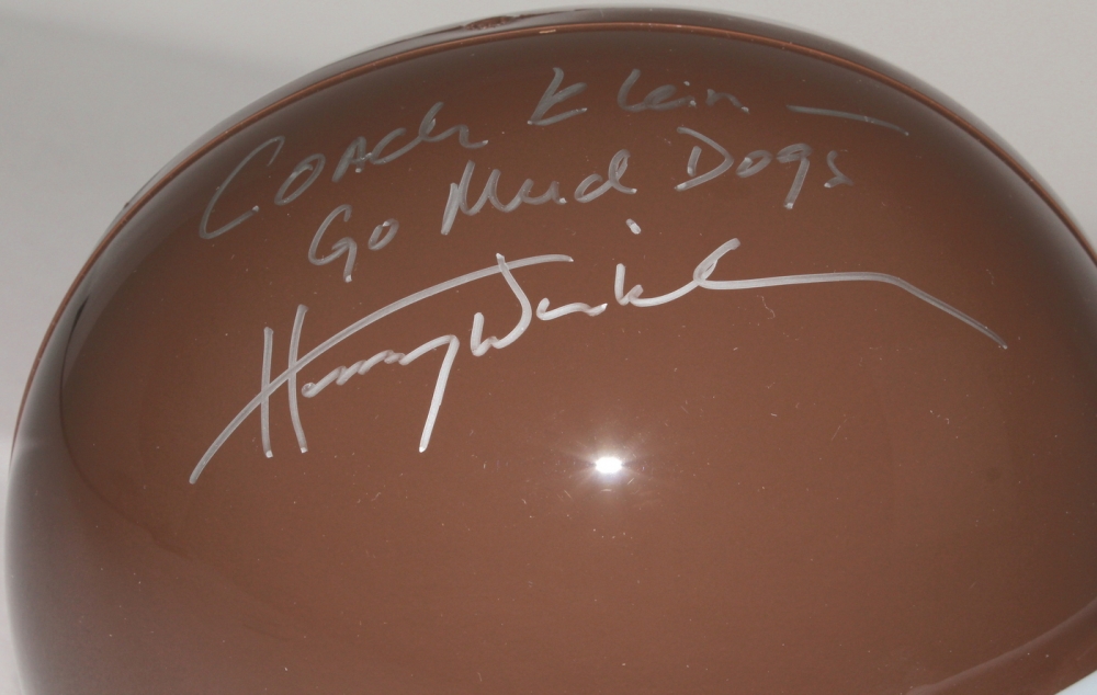Henry Winkler Signed Mud Dogs Full-Size Helmet Inscribed "Coach Klein ...