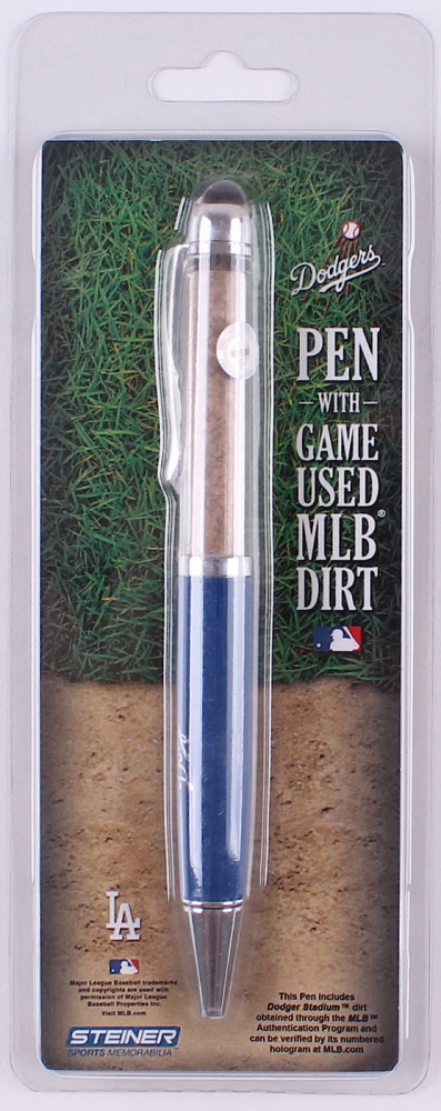Los Angeles Dodgers Pen with Authentic Game-Used Dodgers Stadium Dirt ...