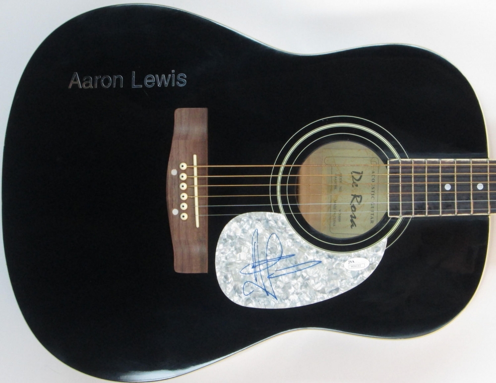Aaron Lewis Signed DeRosa Acoustic Guitar (JSA COA) | Pristine Auction