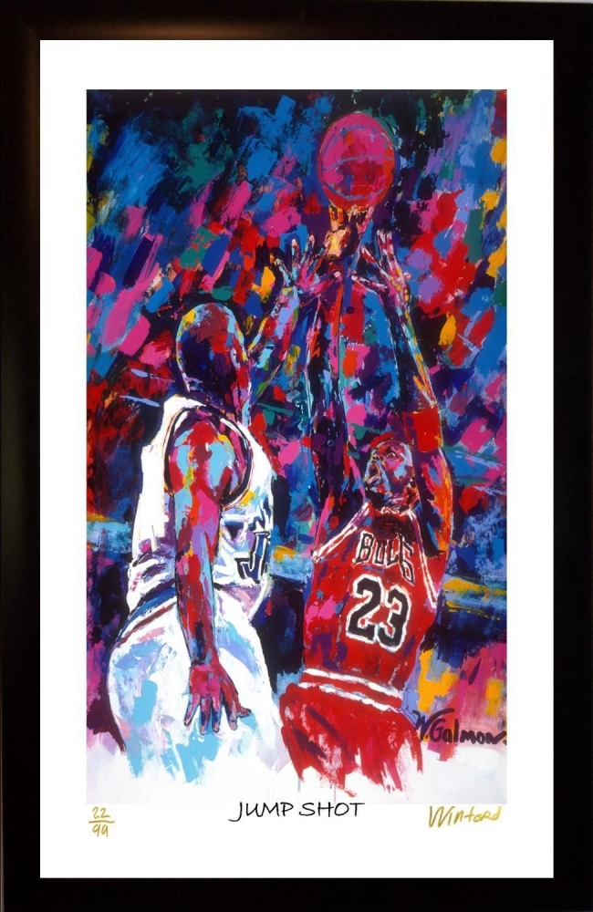 Michael Jordan Bulls 11x17 "Jump Shot" Signed Winford Limited Edition ...