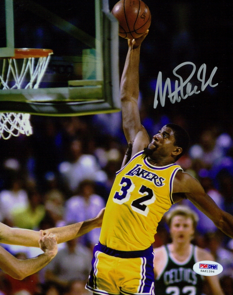 Magic Johnson Signed Lakers 8x10 Photo (PSA COA) | Pristine Auction