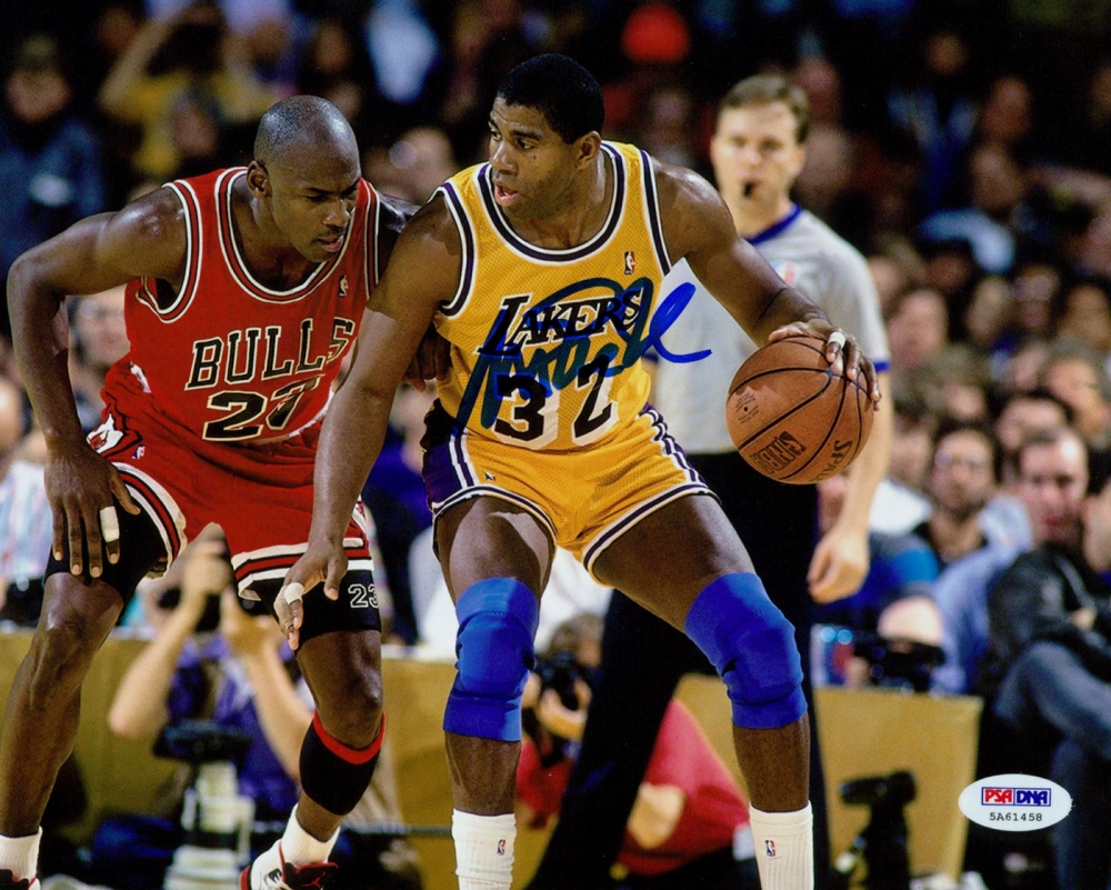 Magic Johnson Signed Lakers 8x10 Photo (PSA COA) | Pristine Auction