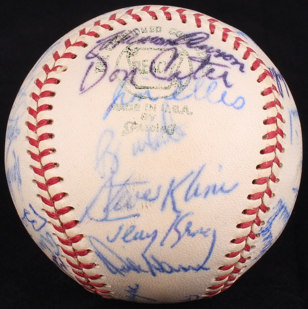1971 Yankees Team-Signed OAL Baseball Signed by (31) with Including Mel ...