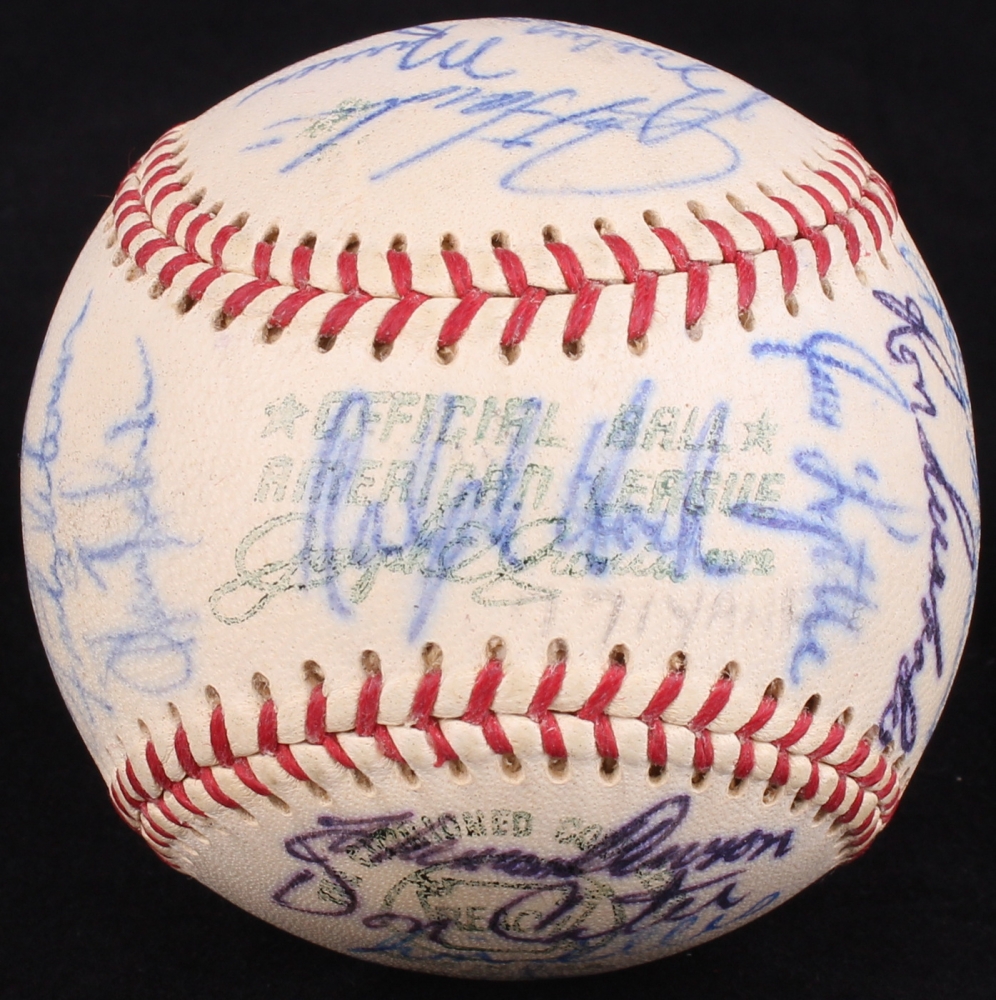 1971 Yankees Team-Signed OAL Baseball Signed by (31) with Including Mel ...