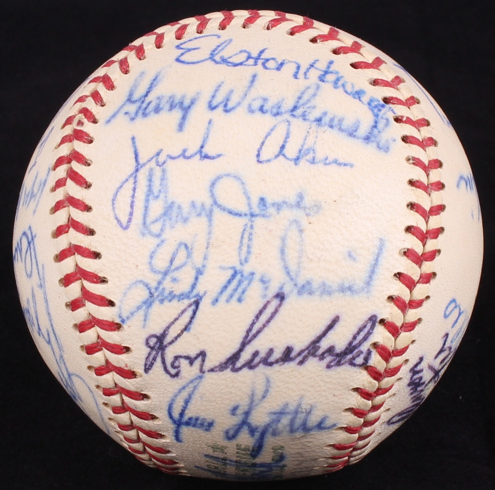 1971 Yankees Team-Signed OAL Baseball Signed by (31) with Including Mel ...