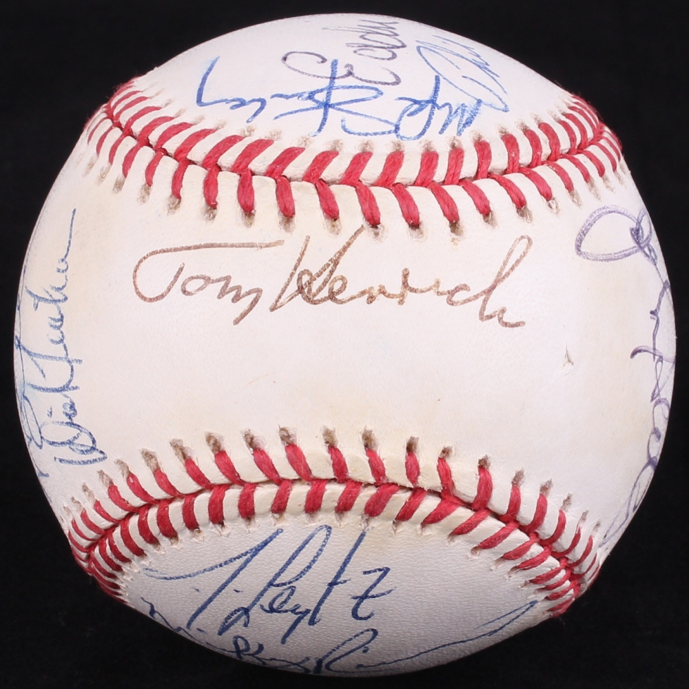 1993 New York Yankees Old Timers Game Signed OAL Baseball With (16 ...