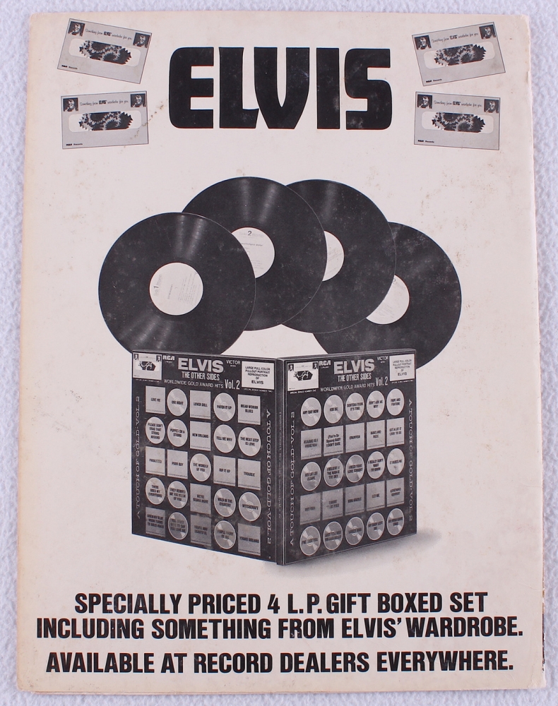 Vintage "Elvis Presley" 1971 Souvenir Menu From International A Hilton ...
