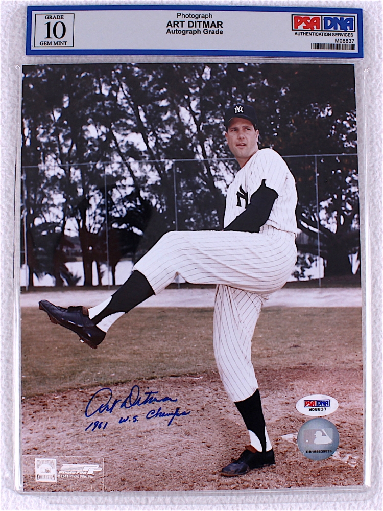 Art Ditmar Signed Yankees 8x10 Photo Inscribed "1961 W.S. Champs" (PSA ...